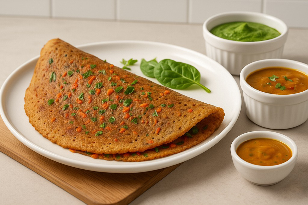 Ragi Vegetable Dosa Recipe - Fiber-Rich Meal for Weight Management