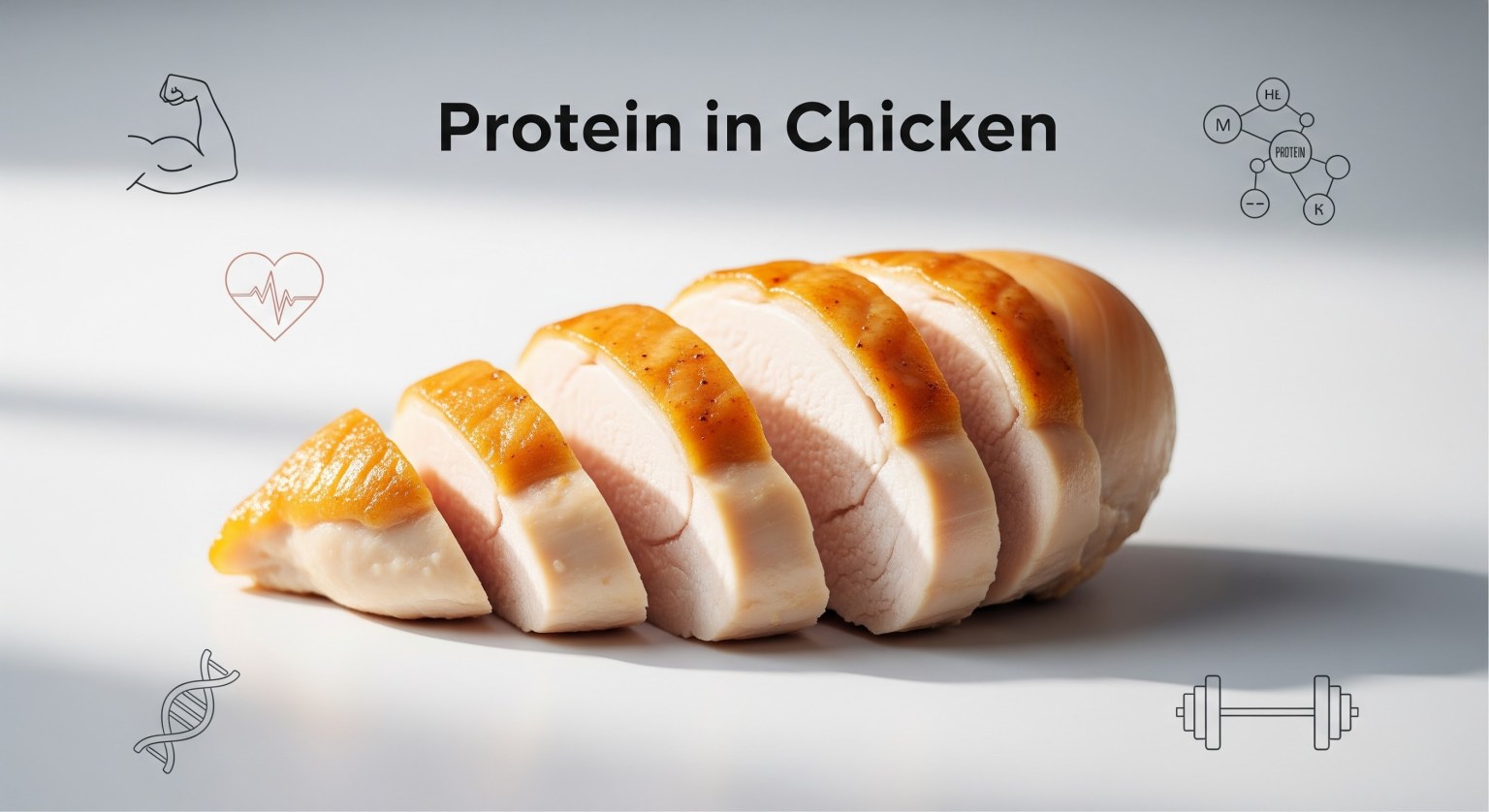 Protein in Chicken: 100g, Chicken Breast, Boiled & 1kg Protein